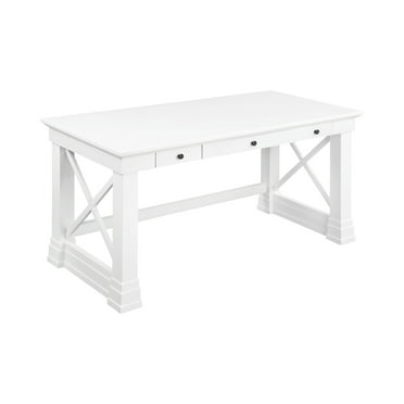 Ameriwood Home Dominic L Desk with Bookshelves, Dove Gray - Walmart.com