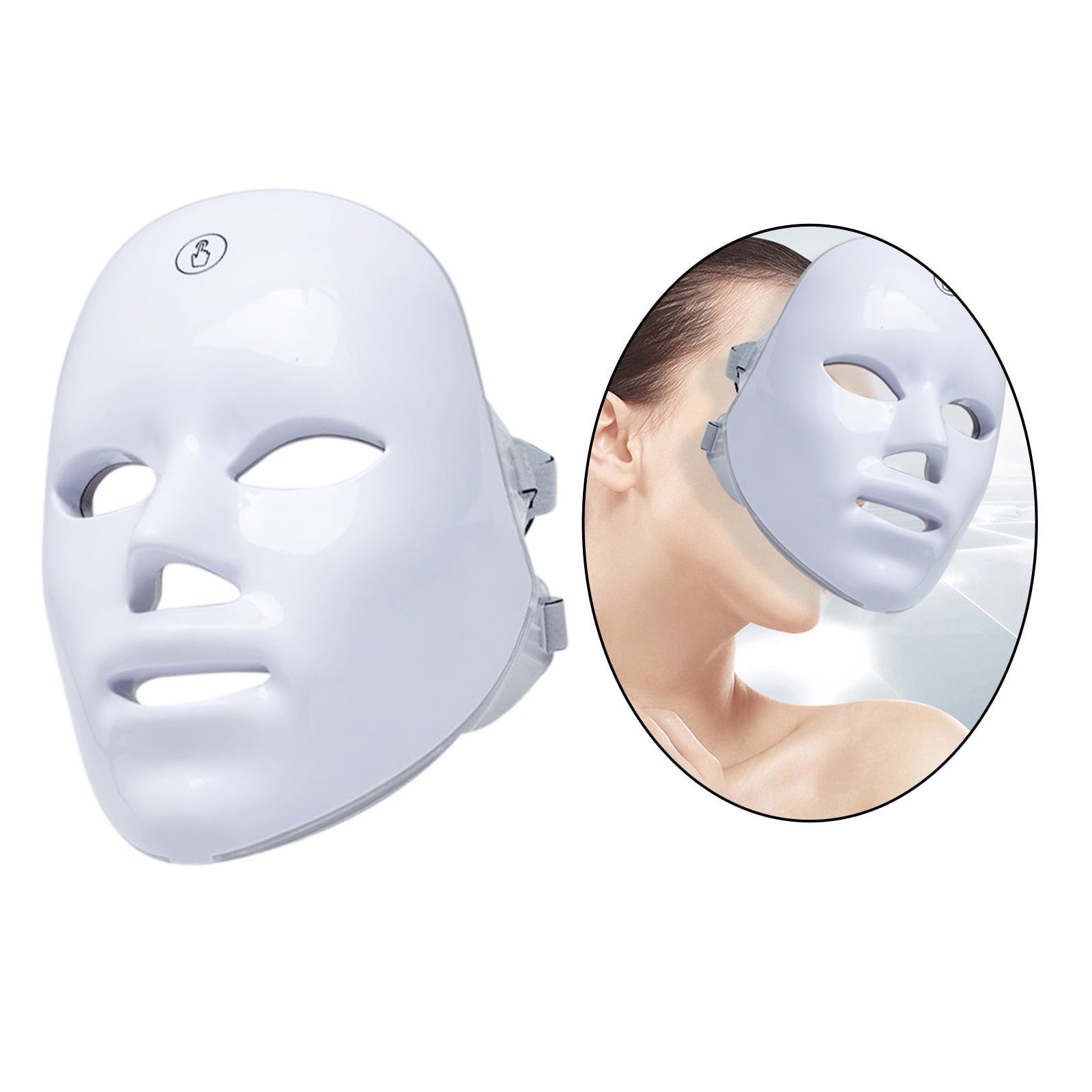 Mascarilla LED facial blanca Shamjiam Dispositivo de cuidado de la piel ...