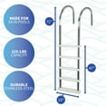 Standard Stainless Steel In-Pool Ladder for Above Ground Pools ...