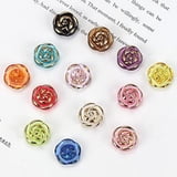 30 Pcs Acrylic Rose Flower Buttons Shirt Buttons Sewing Accessories DIY ...