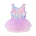 Casual Dresses for Girl Sleeveless Colorful Layered Leotard Dance ...