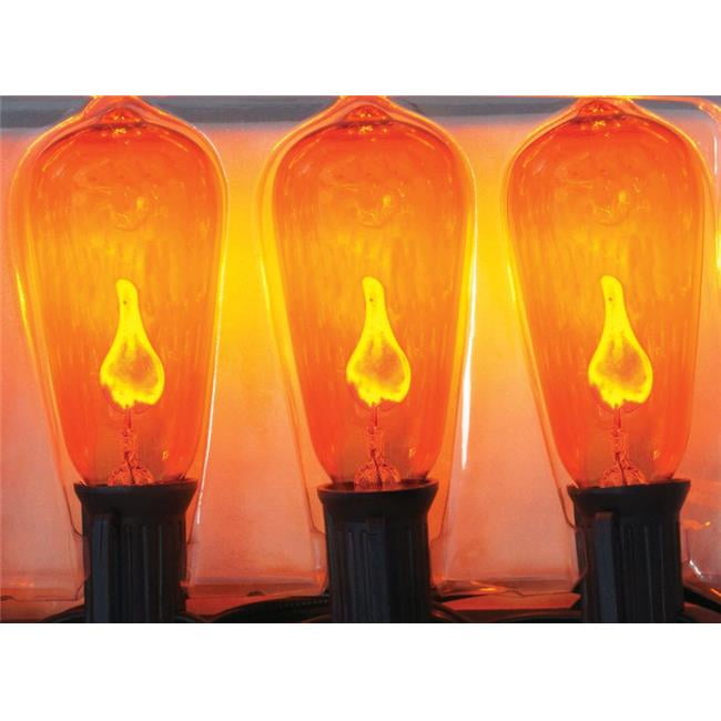 Celebrations 9762121 Incandescent Edison Bulb Halloween Lights, Orange ...