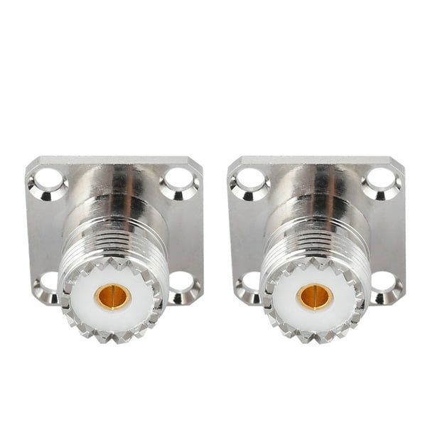 RF Coaxial Adapter, 4 Hole UHF Connector Pure Brass For RF Applications ...