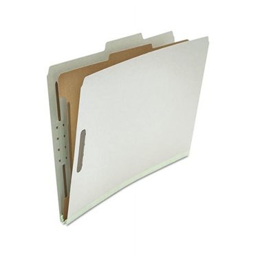 Four-Section Pressboard Classification Folders, 1 Divider, Letter Size ...