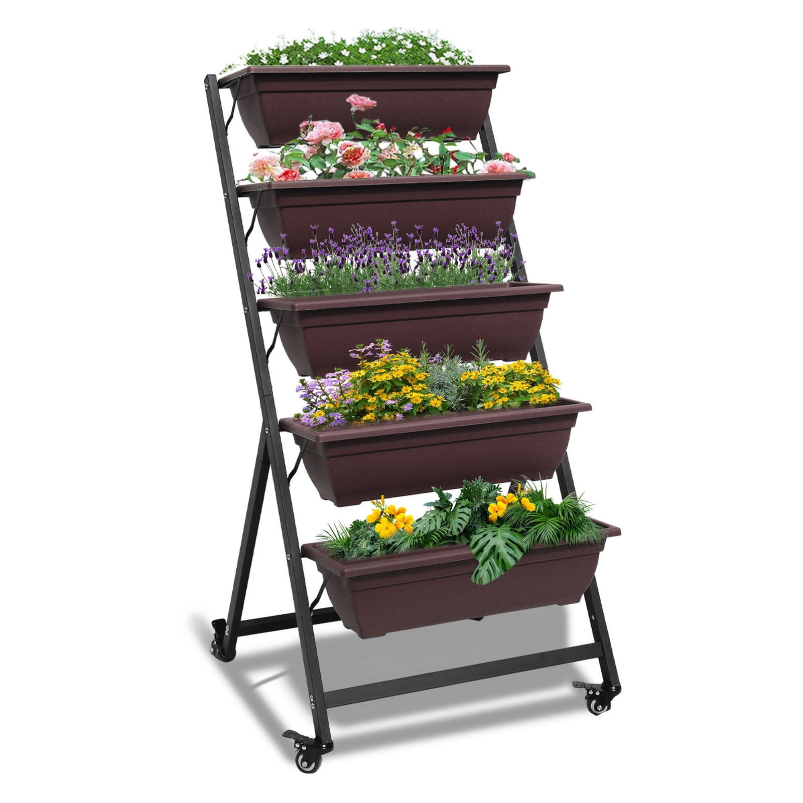 BIGTREE Vertical Raised Garden Bed, 5 Tier Planter Container Boxes with ...