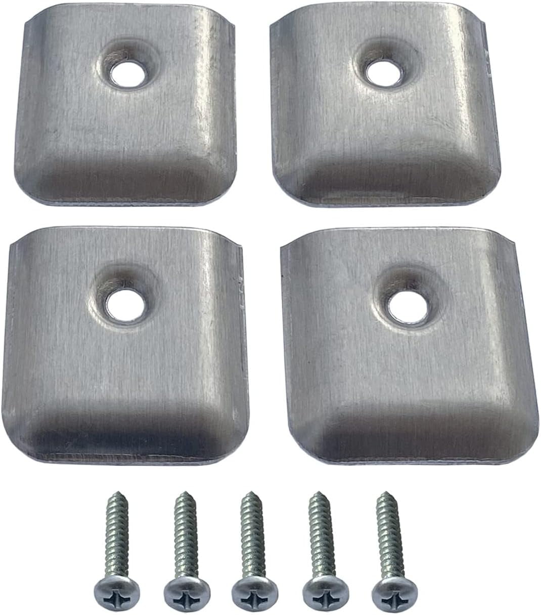 4 Pack RV Camper Trailer Aluminum Extrusion Flat End Cap for Vinyl Trim ...