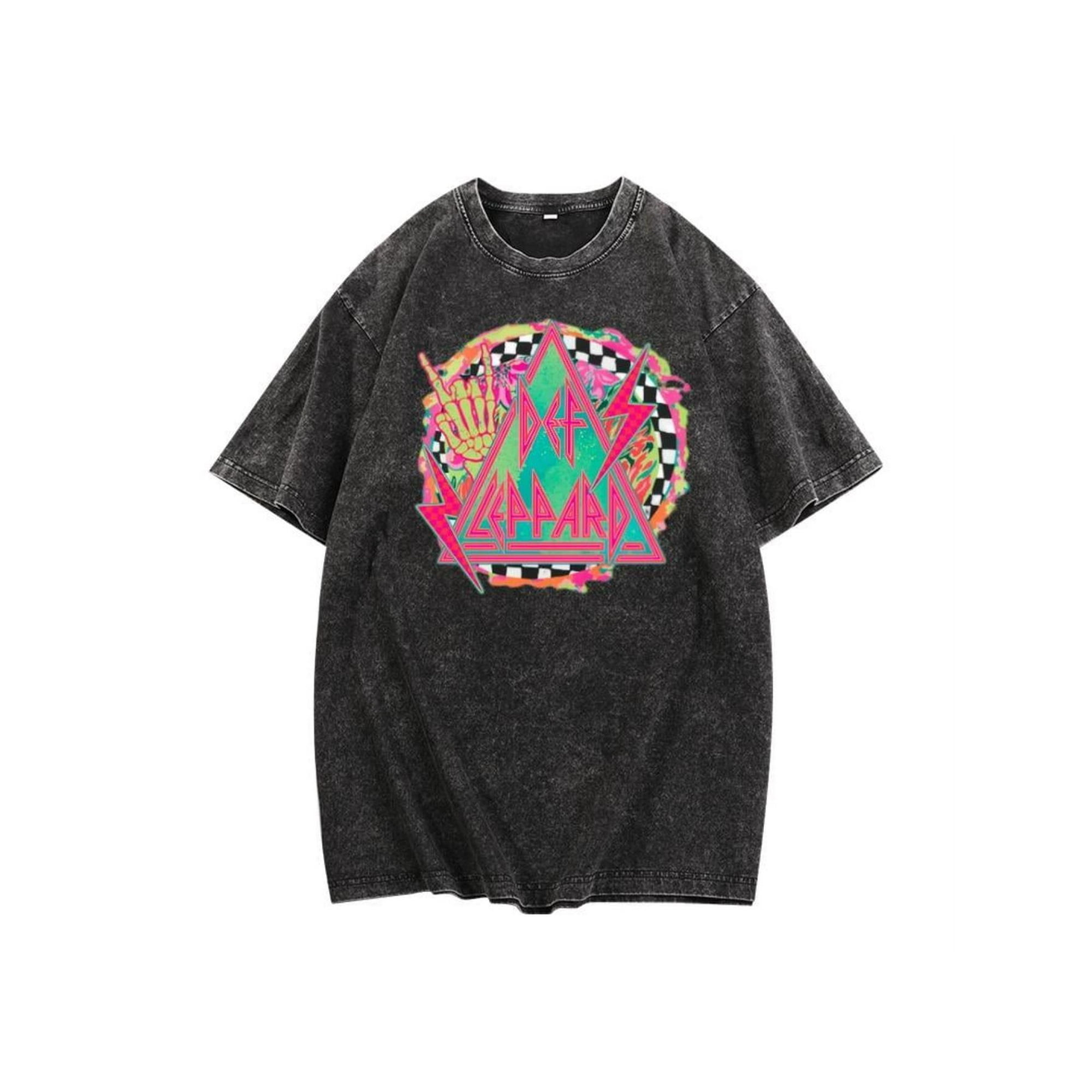 Click here for Generic Plus Size Graphic Tee - Distressed Wash Vi... prices