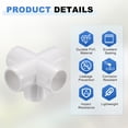 6Pcs 5-Way PVC Pipe Fitting, 1/2" SCH40 Connector for DIY Furniture ...