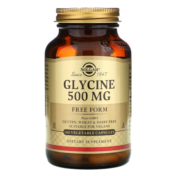 Glycine, 500 mg, 100 Vegetable Capsules, Solgar - Walmart.com