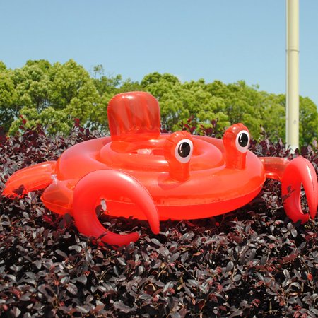 Cute Animal Crab Style Inflatable Seat Swimming Swim Ring Pool Aid ...