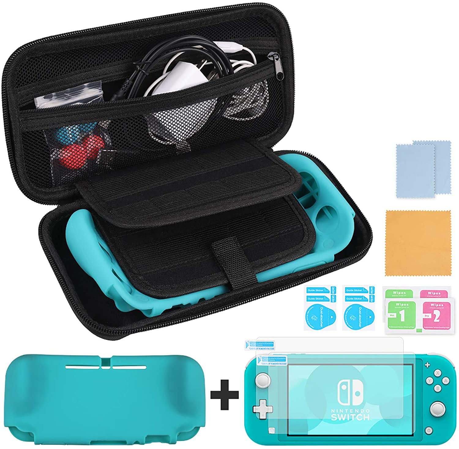 ZMLEVE Carrying Case kits for Nintendo Switch Lite, can Store 20 Game ...