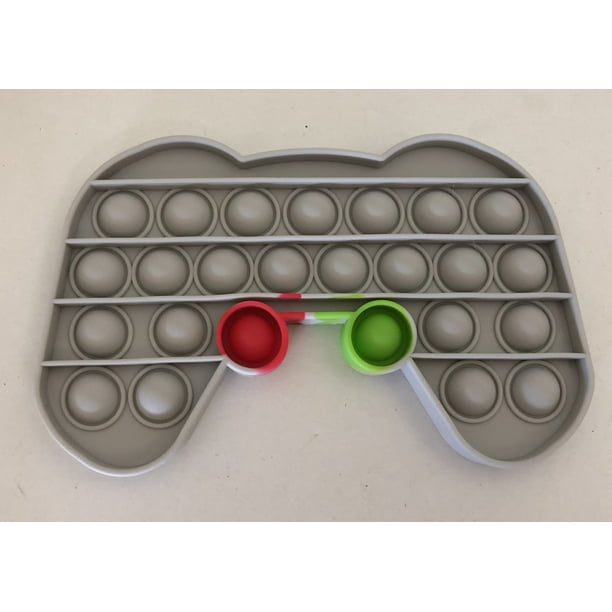 Video Game Controller Shape Grey Push Pop Bubble Poppers Fidget Toy - 6 ...