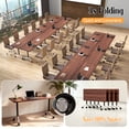 Conference Room Table Folding with Wheels Nesting Heavy Duty 63"L×19.7 ...