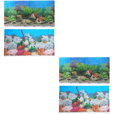 3D Underwater World Aquarium Background PVC Adhesive Sticker Poster ...