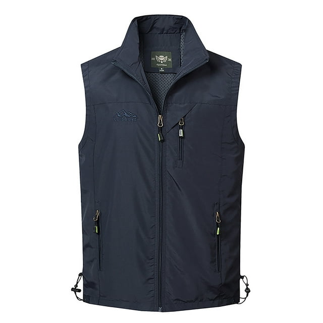 Frontwalk Lightweight Fall Zip Up Vest for Men Fashion Stand Collar ...