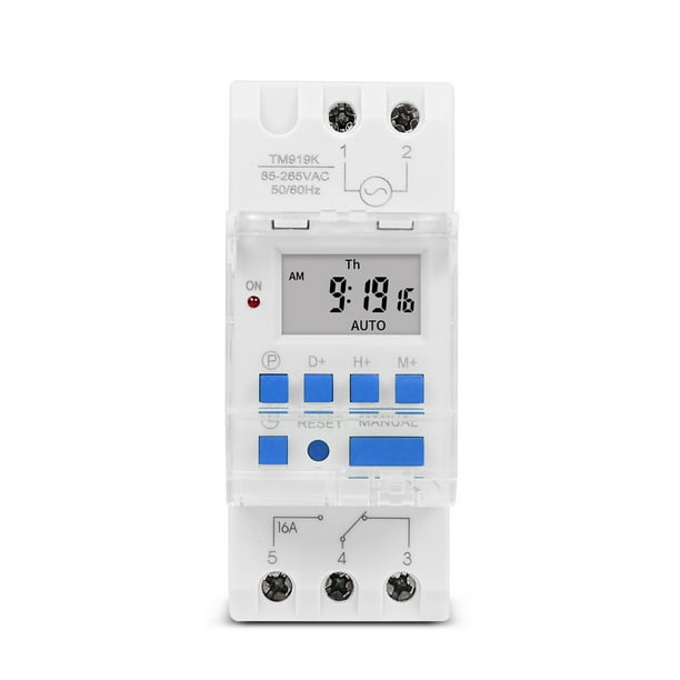 Electronic Time Switch Programmable Weekly LCD Digital Display Relay Timer Countdown Battery ...