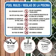 Pool Rules Sign Bilingual, Spanish English, - Walmart.com