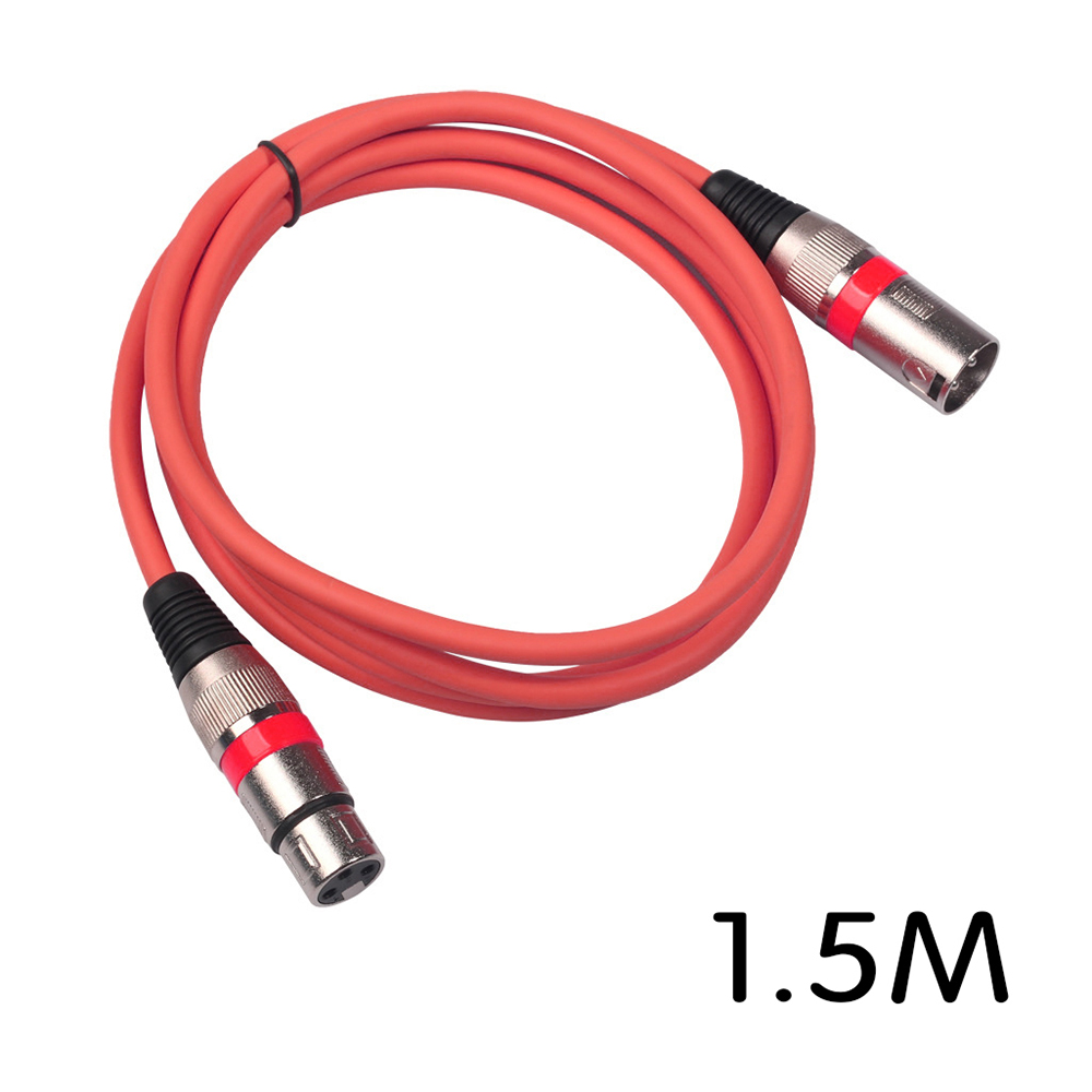 Kizocay 1.5M/5ft XLR Cable DMX Stage Light Cable 3-Pin Male to Female Plug PVC Jack，Red ...