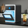 EUHOMY Crescent Countertop Ice Maker, 1500 Cubes/Day, Dual-Side Tech ...