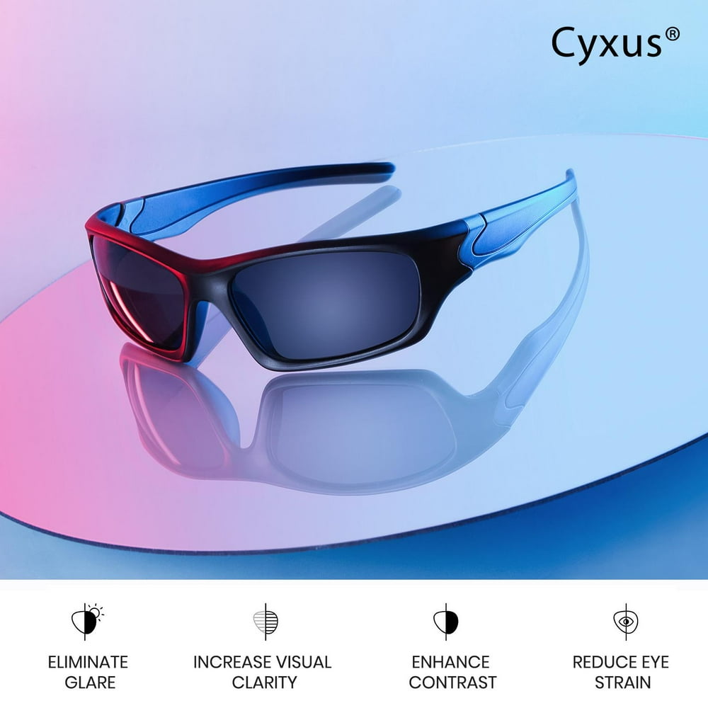 Cyxus - Cyxus Fashion Polarized Sunglasses UV400 Matte Black TR90 Frame ...