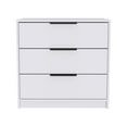 Luxor 3 Drawer Dresser with Black Handles, White - Walmart.com