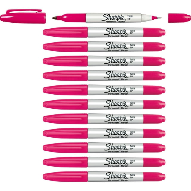 Sharpie Permanent Markers Ultra Fine Twin Tip 12/DZ Magenta 1783340DZ ...