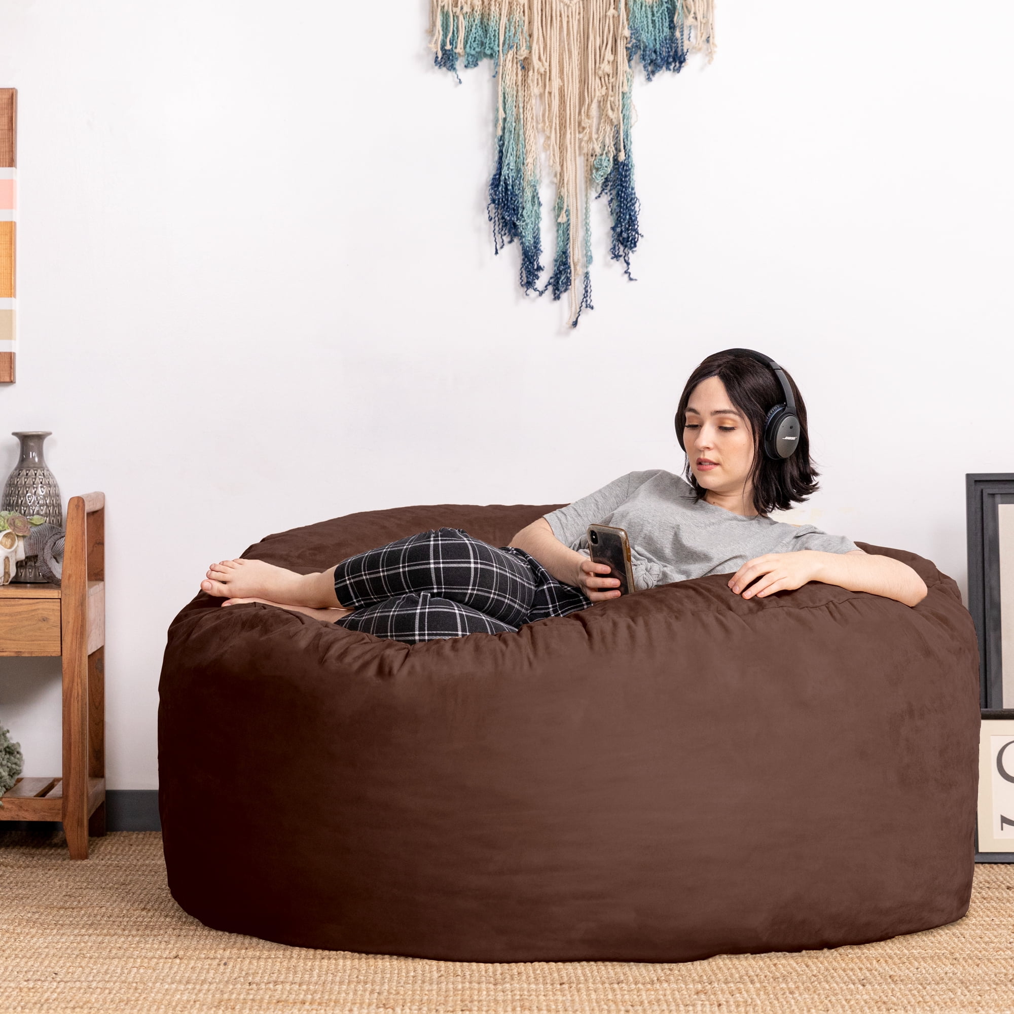 Click here for Jaxx 5 Foot Large Bean Bag Chair With Removable Co... prices