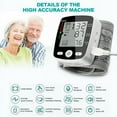 SUWU Blood Pressure Monitor, Rechargable Blood Pressure Machine Wrist ...