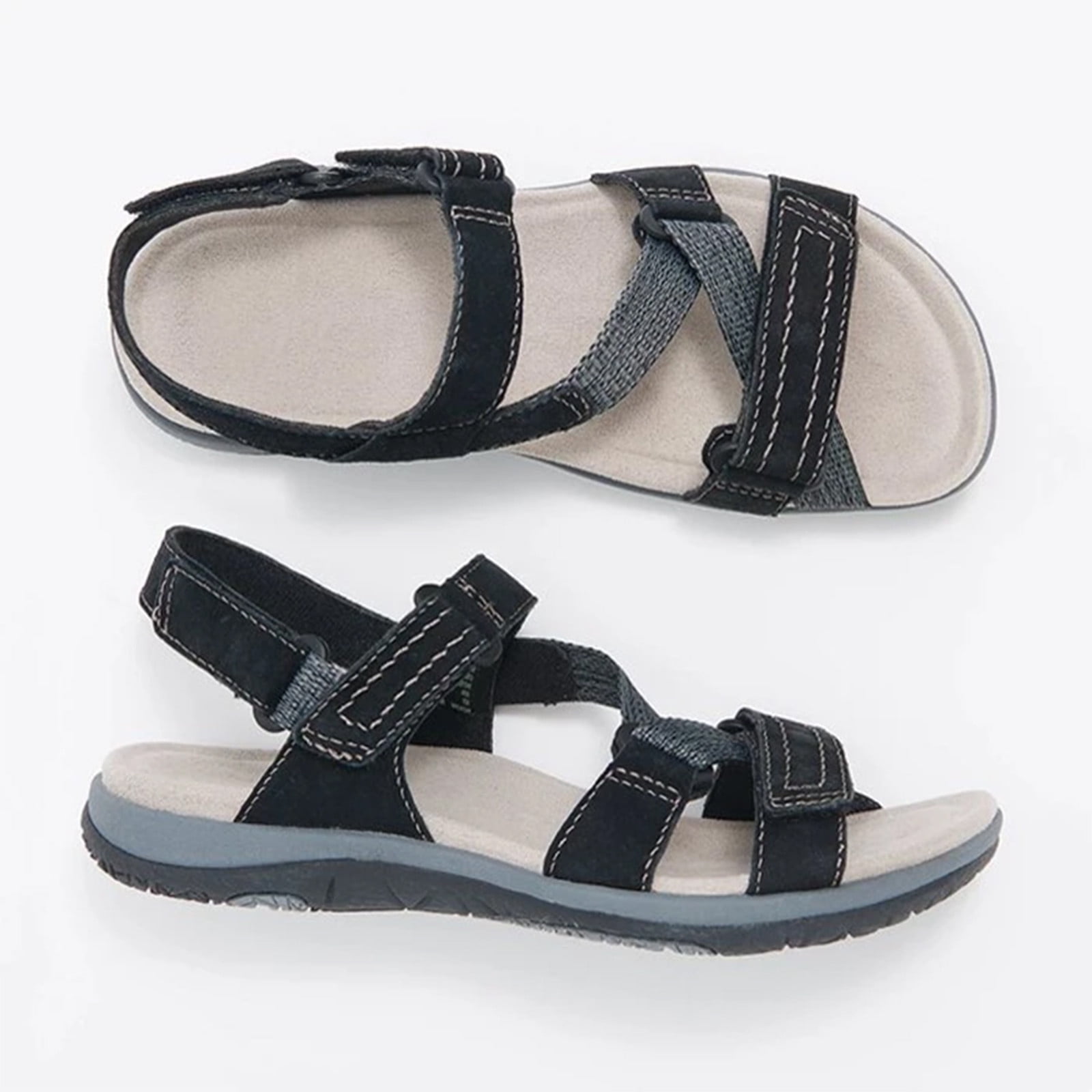 Click here for Chgbmok Wide Foot Sandals For Women Shoes Solid Co... prices