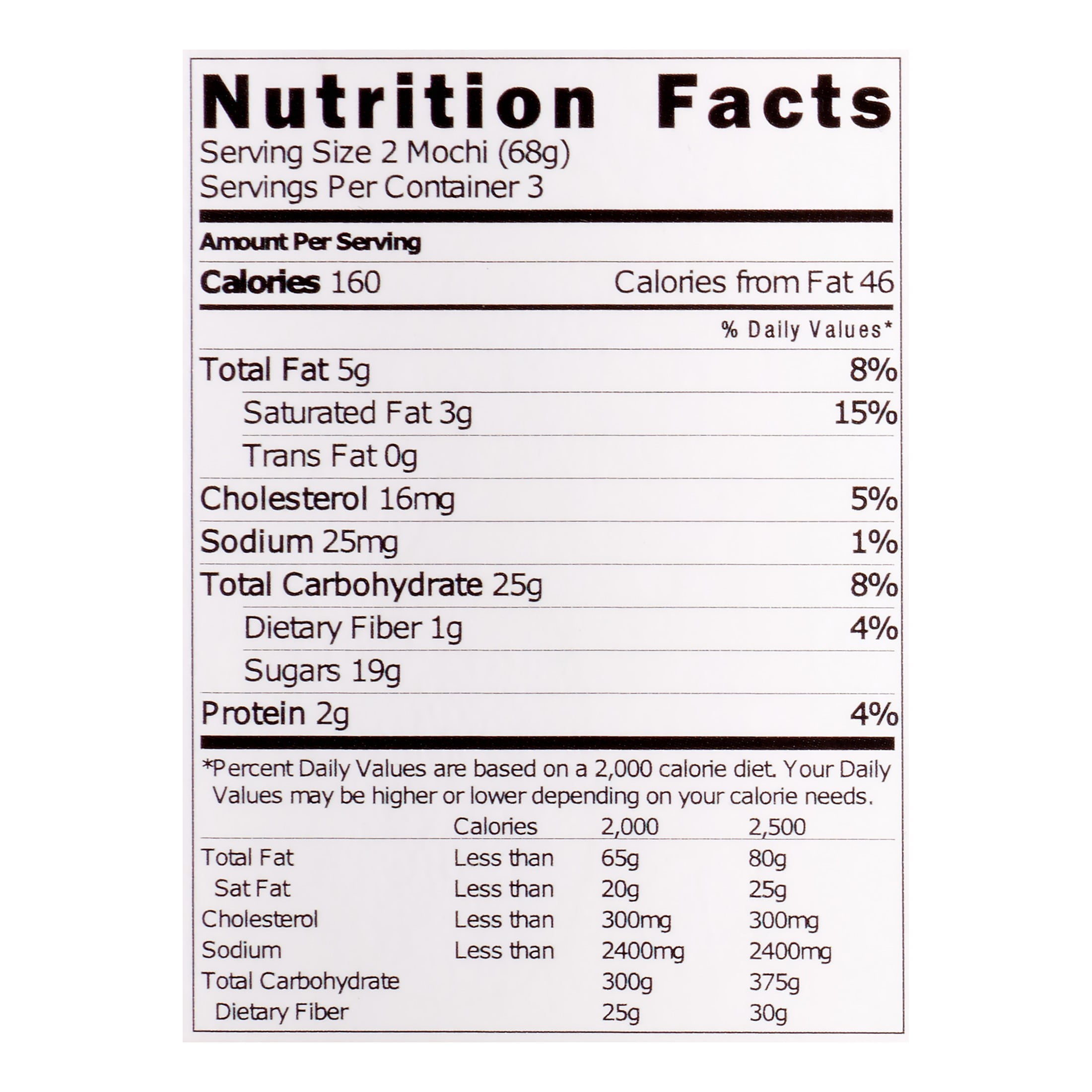 Mochi Ice Cream Nutrition