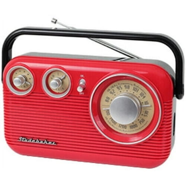 Studebaker Portable AM/FM Radios, Red, SB2002RB - Walmart.com