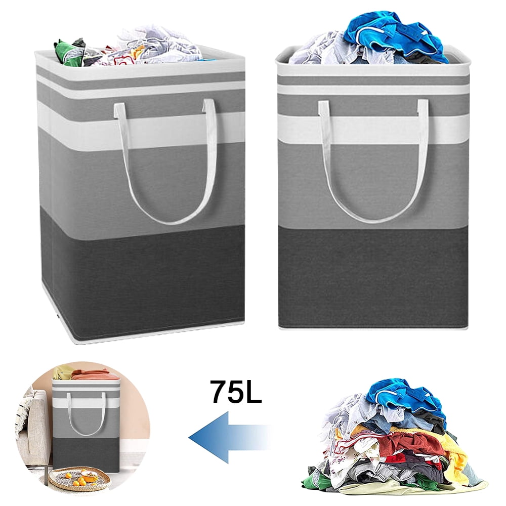 2-Pack Large Laundry Basket,Waterproof,Freestanding Laundry Hamper ...