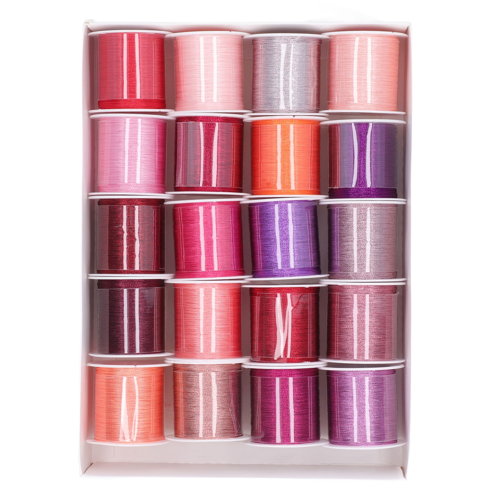 Hilo de bordar Amonsee 20 piezas 110 yardas color rosa 3 acciones ...