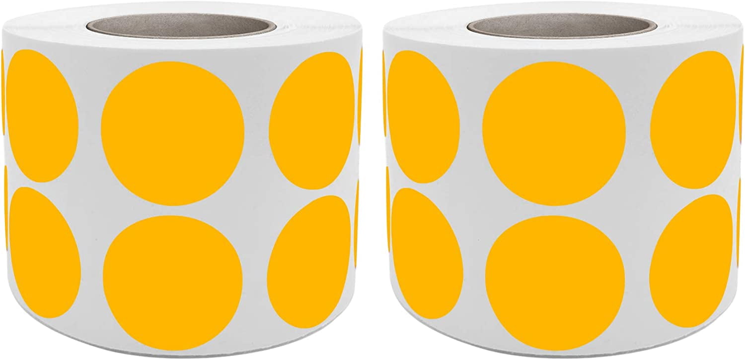 Dot Stickers Neon-Orange 3/4" Plain Sticker Labels (19MM) 2100 Labels ...