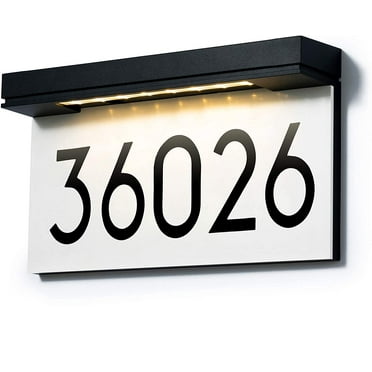 OhhGo Solar Powered Outdoor Reflective House Numbers Sign with Remote ...