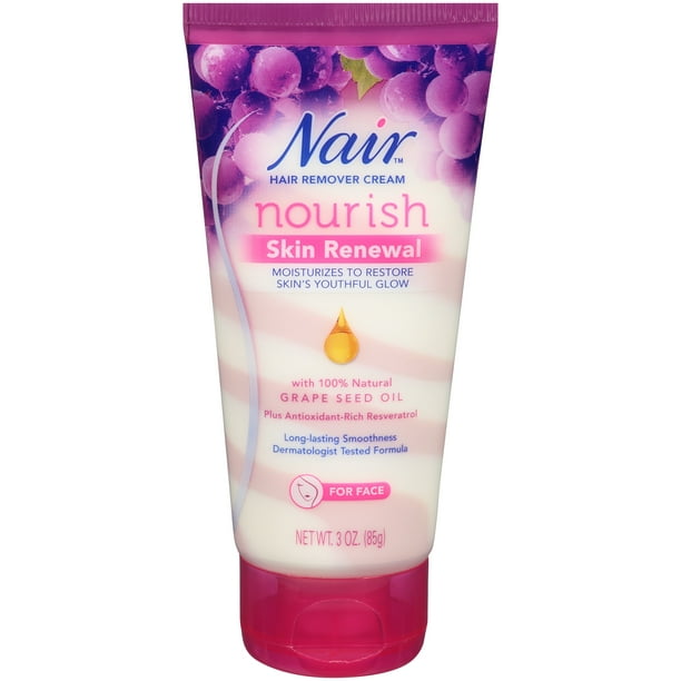 Nair Hair Remover Nourish Skin Renewal Face Hair Remover Cream, 3 oz ...
