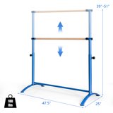 Costway 51'' Portable Freestanding Stretching Dancing Ballet Bar with 4 ...