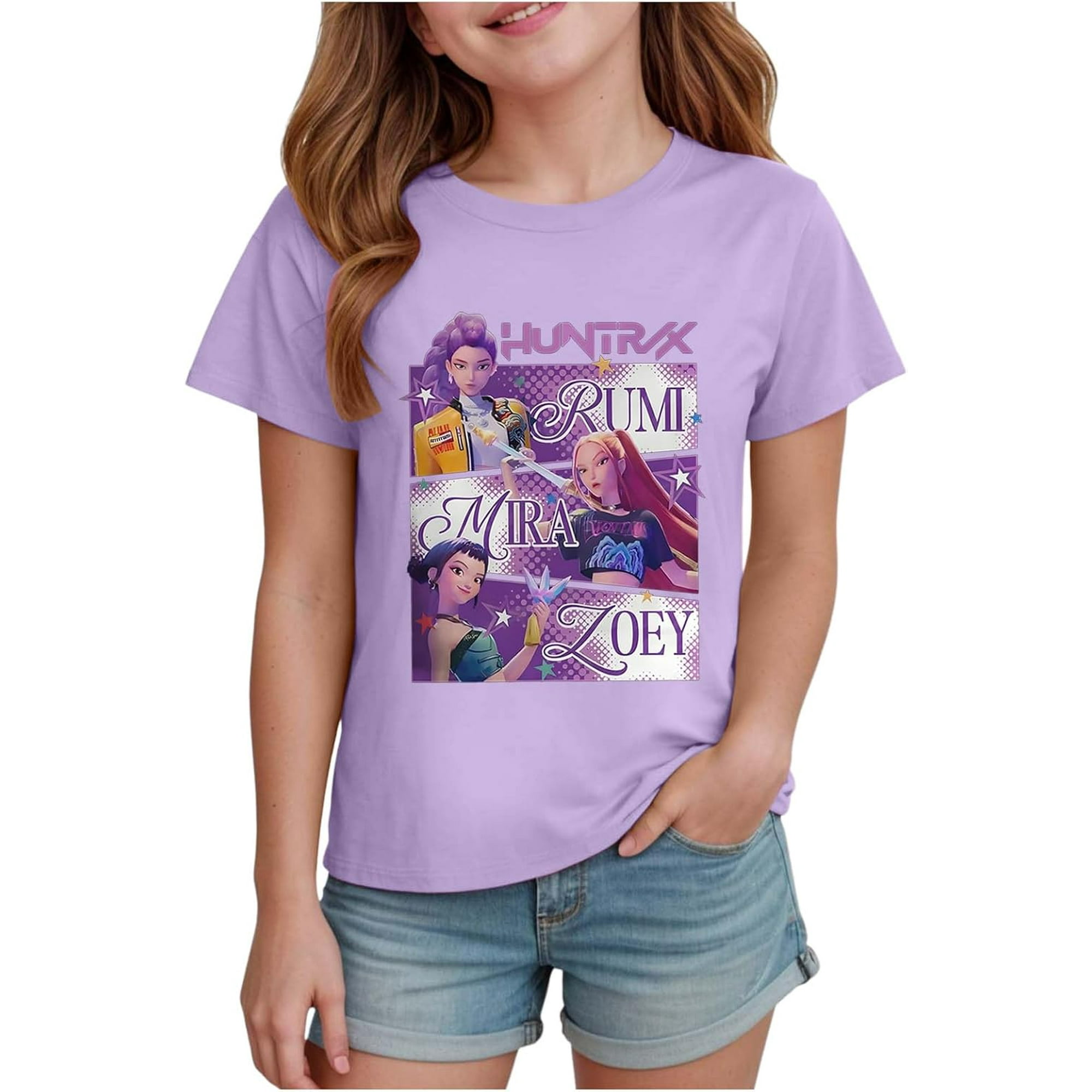 Click here for Boner K Pop Demon Shirt For Girls Cute Cartoon Gra... prices