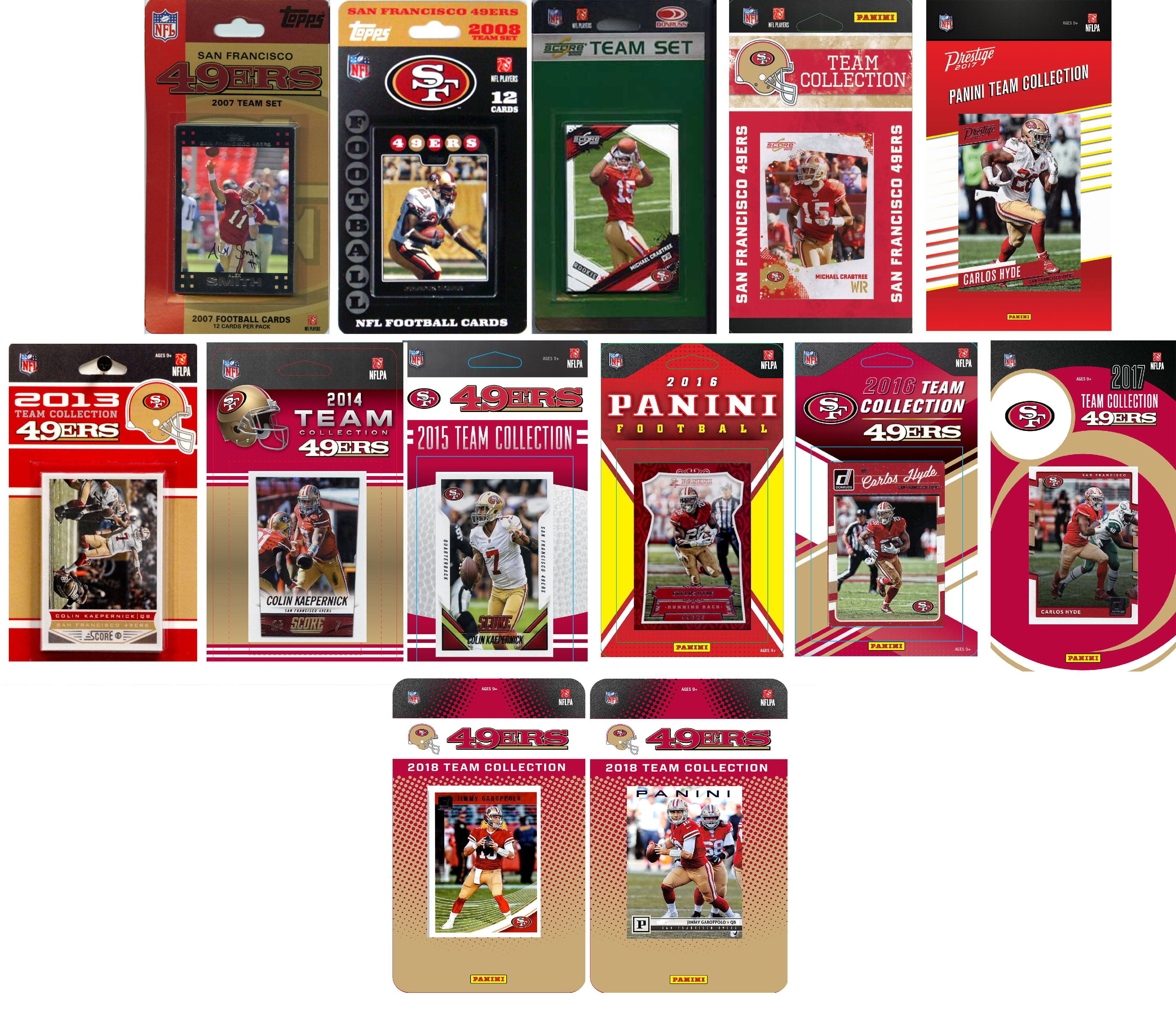 NFL San Francisco 49ers 13 Different Licensed Trading Card Team Sets ...