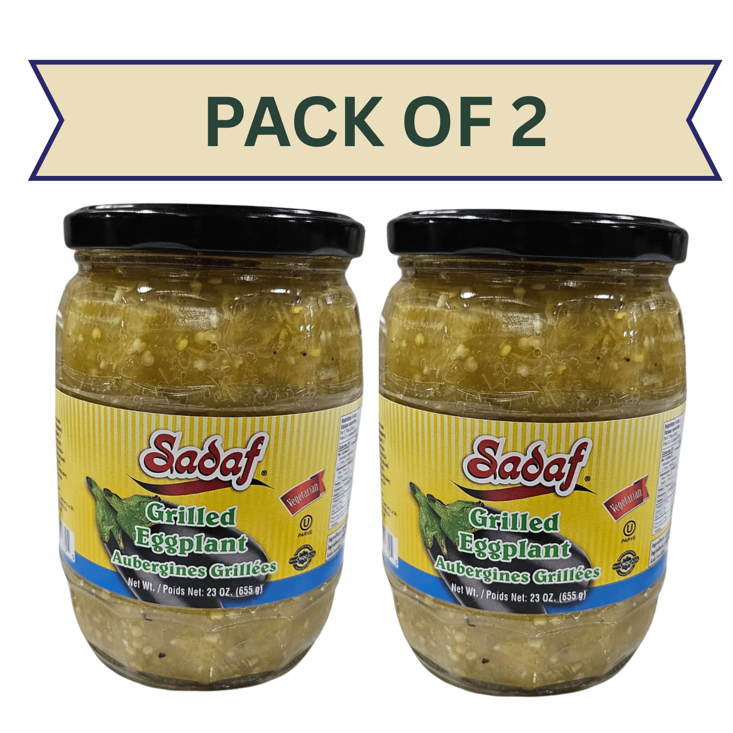 Click here for Sadaf Grilled Eggplant Jar 655g  Pack Of 2 1.31kg prices