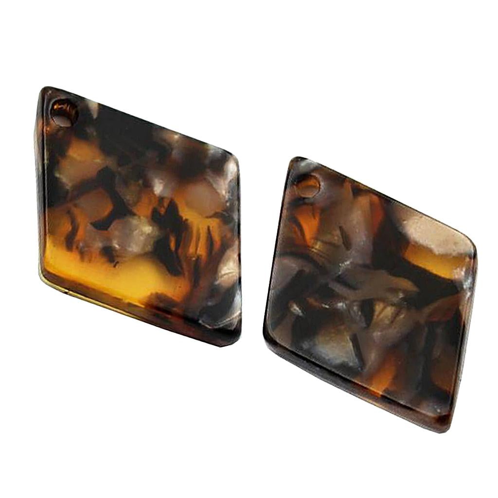 10 Pieces Solid Rhombus Acetate Acrylic Pendant DIY Drop Ears Findings ...