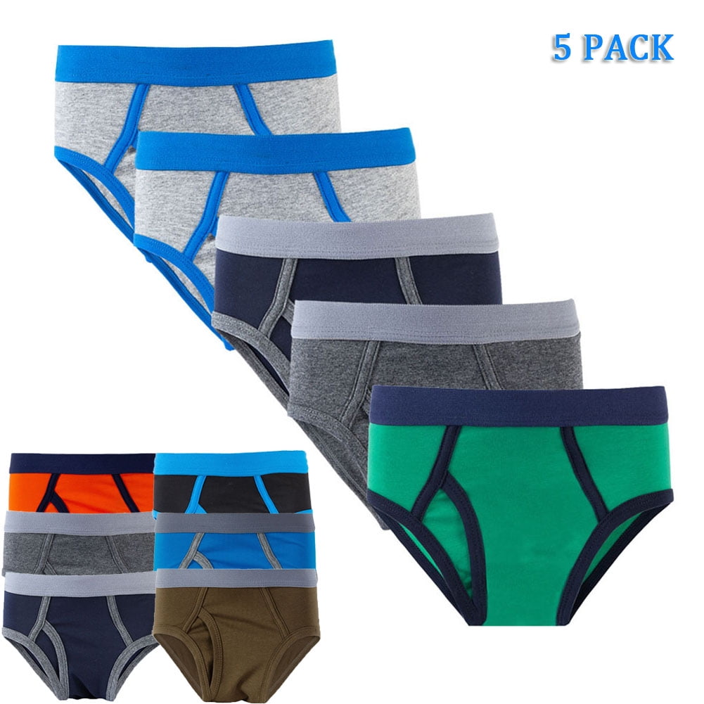 WIBACKER 5 Pack Cotton Underwear for 2-12T Boys Toddler Little Big Kids ...