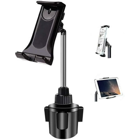 Cup Holder Tablet Mount, CPDD 2-in-1 Tablet and Smartphone Adjustable ...