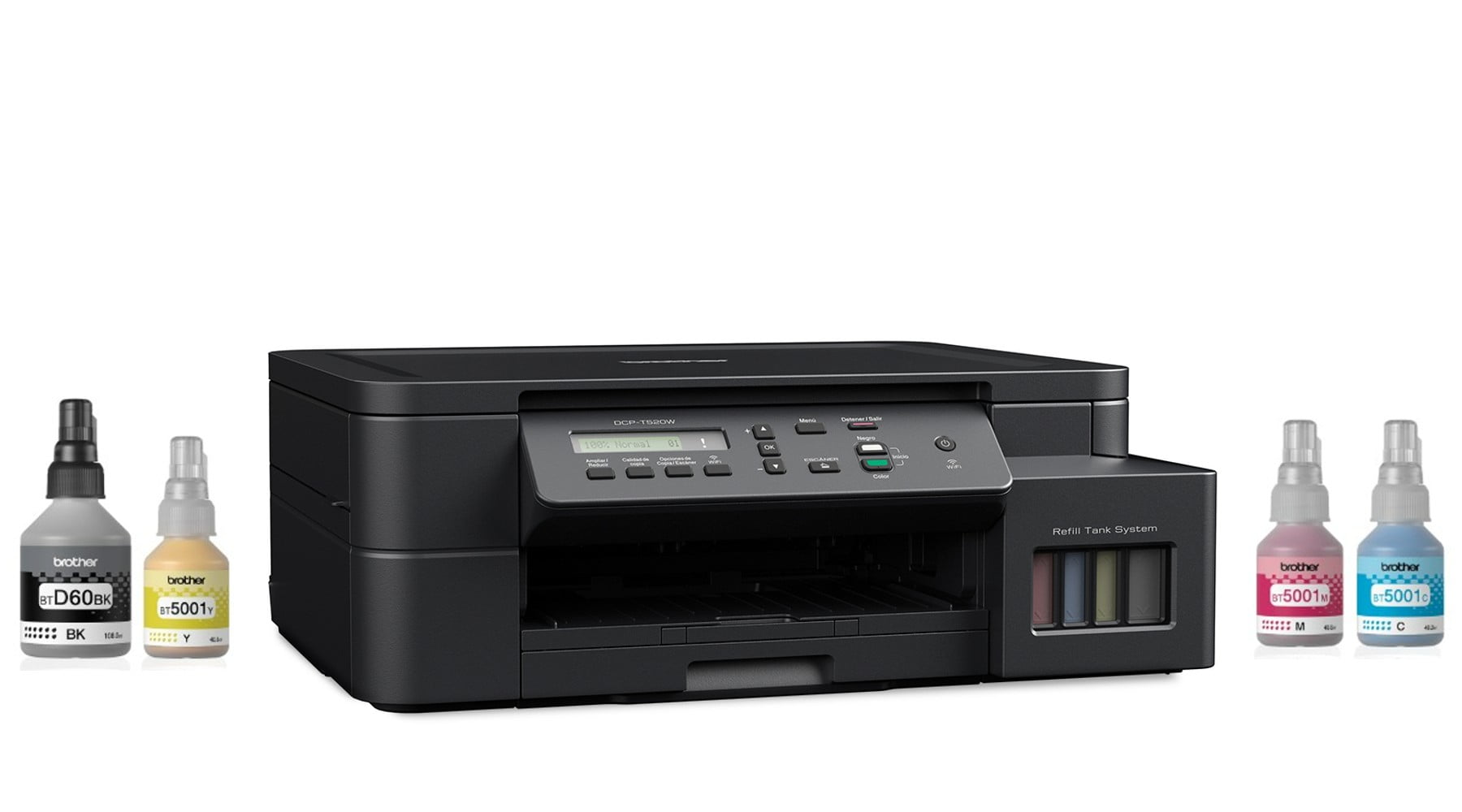 Multifuncional Brother de inyección de tinta a color DCP-T520W conectividad inalámbrica más Kit ...