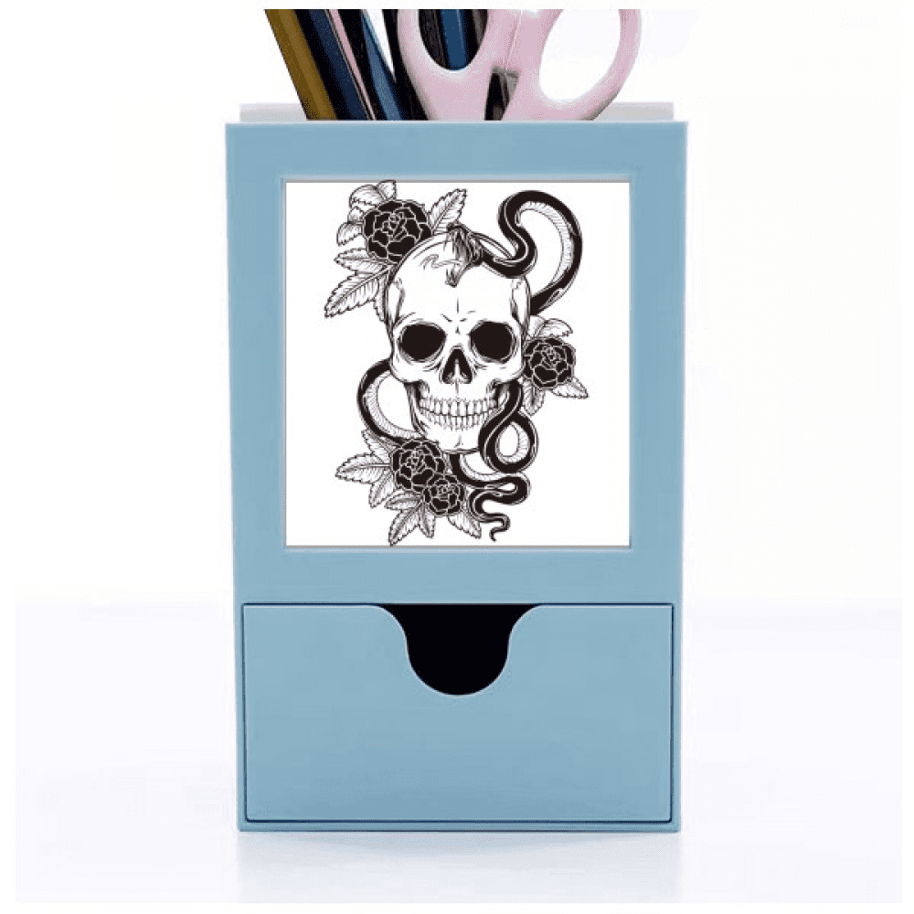 Animal l Snake Sketch Pattern Desk Supplies Organizer Pen Holder Card ...