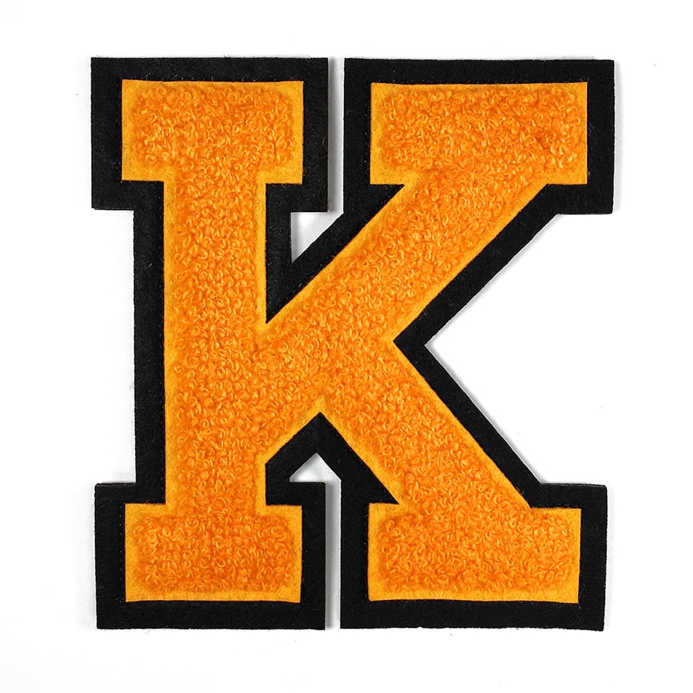 Chenille Stitch Varsity Iron-On Patch by pc, 4-1/2", Golden Yellow ...