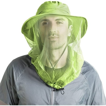 Mosquito Head Net Hat, Fishing Adventure Hat with 360° Mesh Protection ...