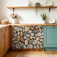 Cobblestones Small Cabinet Curtain 11''x13'', Gravel Rock Natural ...