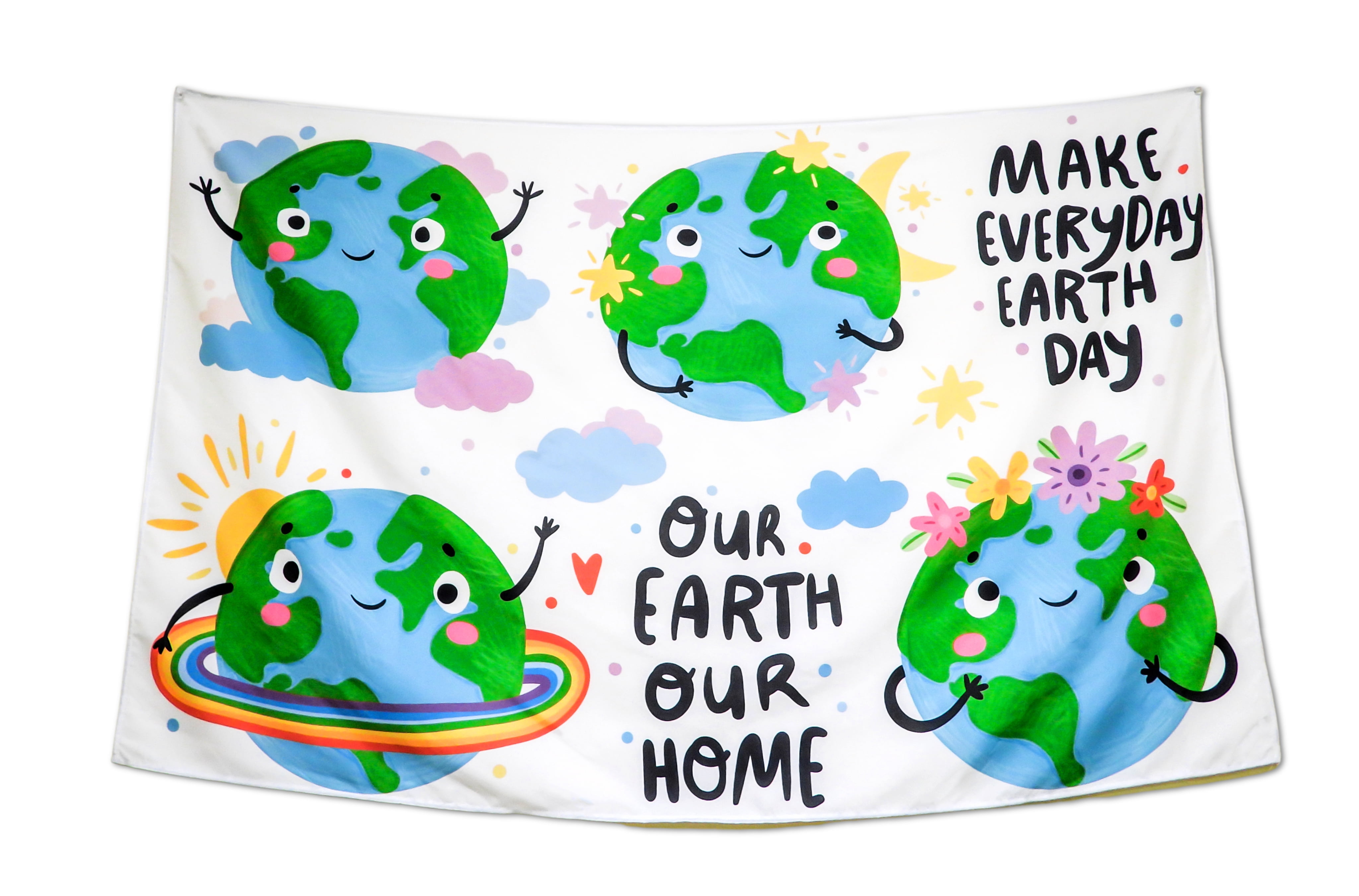 Go Green Earth Banner Tapestry Wall Hanging Recycle Eco Natural Dorm ...