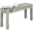 Outdoor Wooden Bench, 40” Porch Bench Outdoor Backless Garden Bench ...